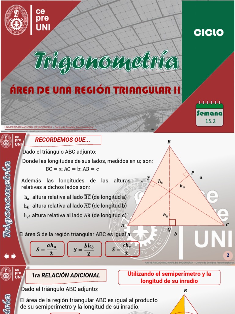 34 Área de Una Región Triangular Li | PDF | Triángulo | Geometría analítica