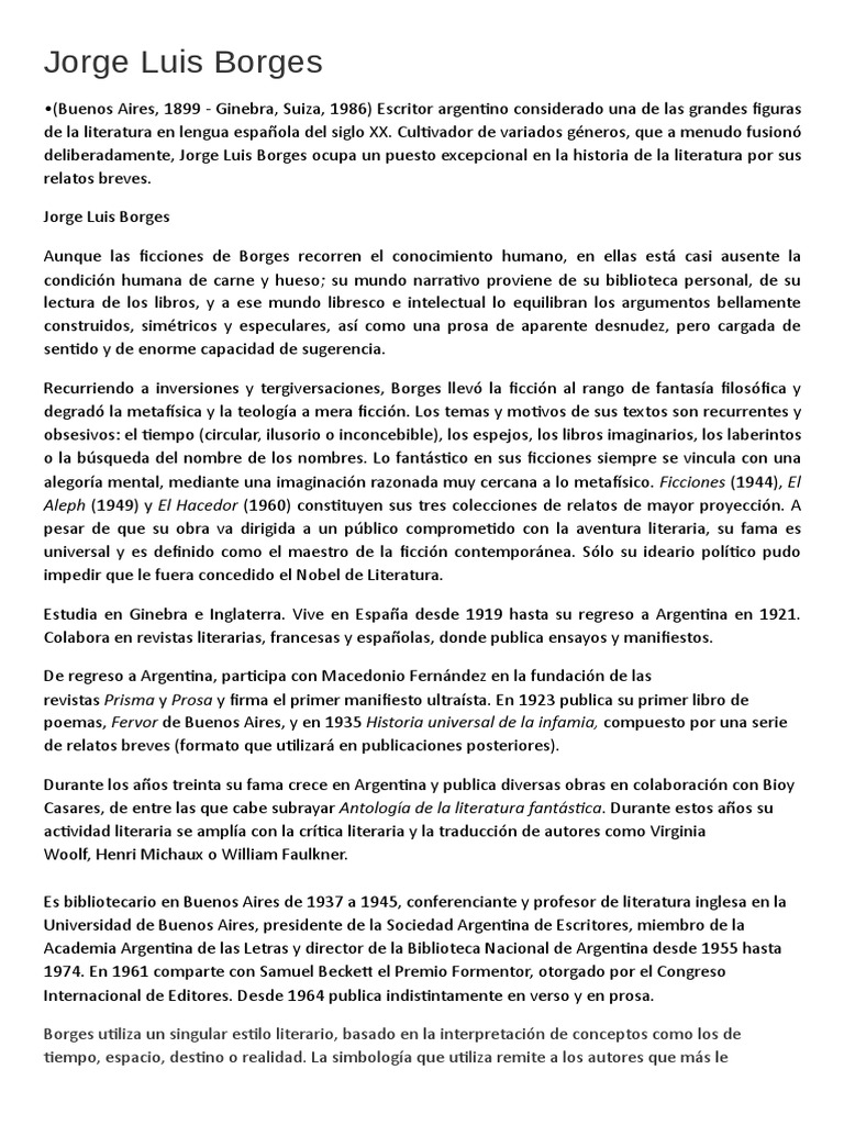 Jorge Luis Borges | PDF
