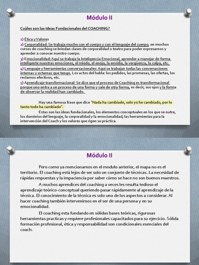 Coaching Modulo2 | PDF | Aprendizaje | Mente