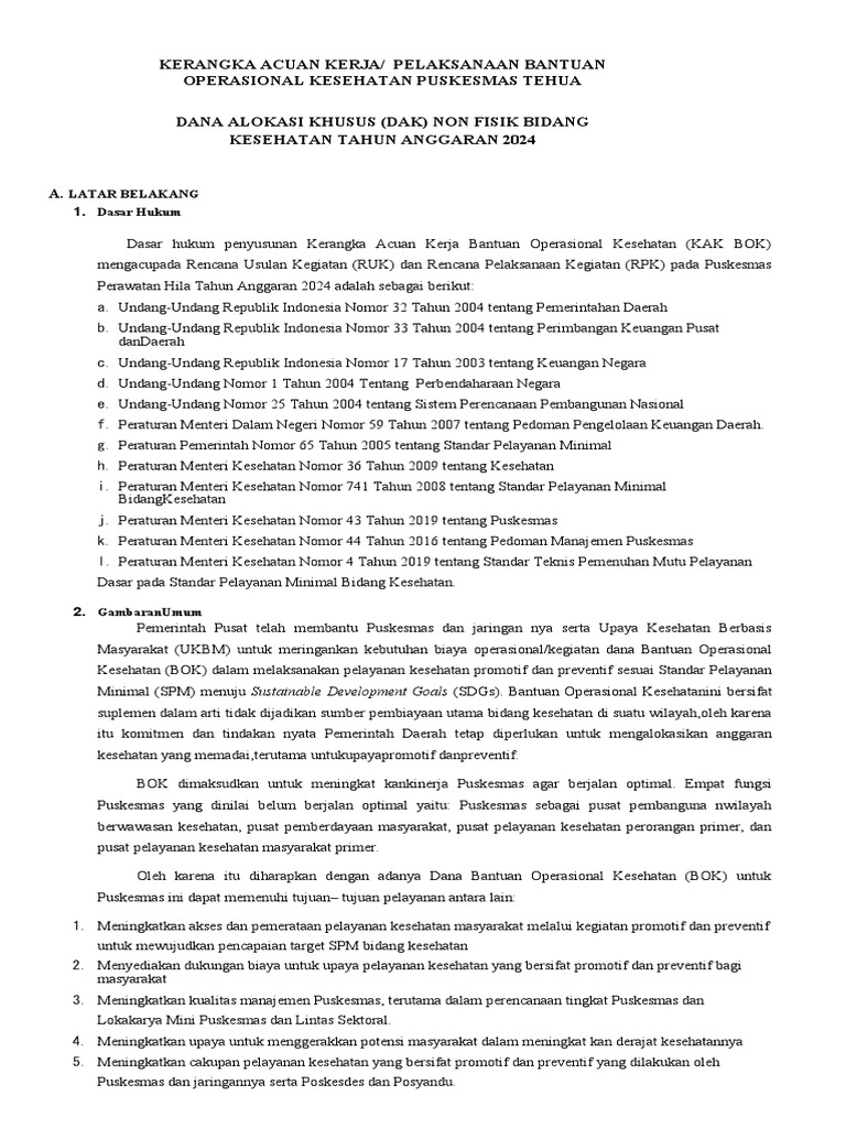 PKM Tehua - Tor Bok 2024. | PDF