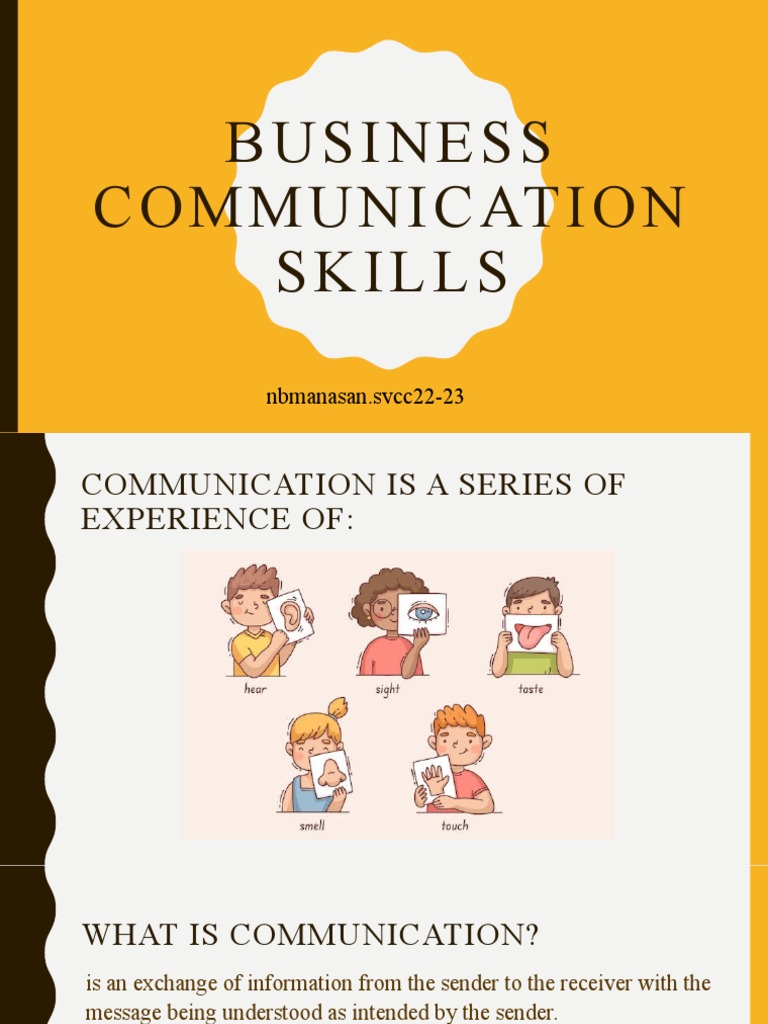 4 Business Communication Skills | PDF | Communication | Gesture