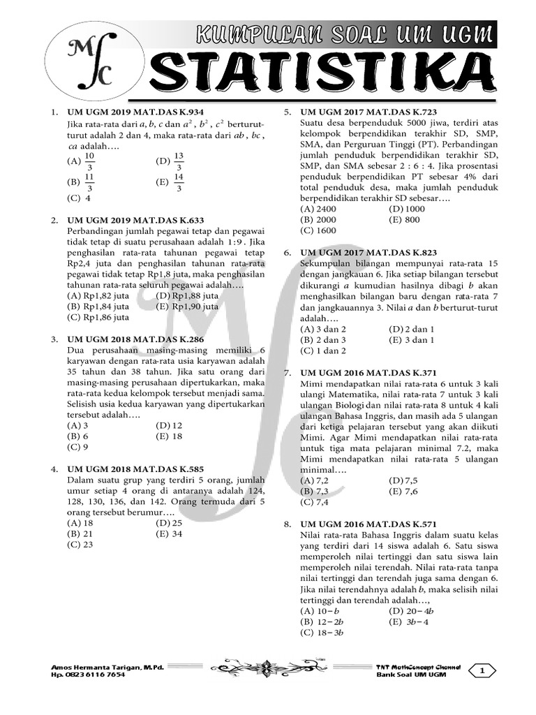 UM UGM Statistika | PDF