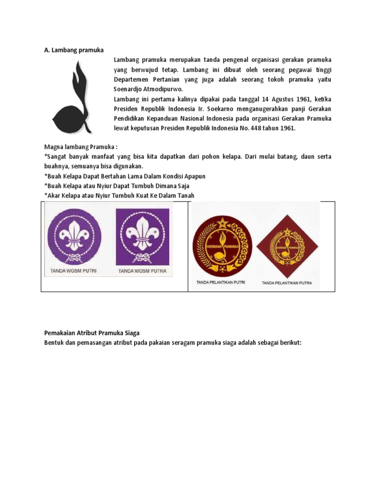 Lambang Pramuka Dan Atribut | PDF