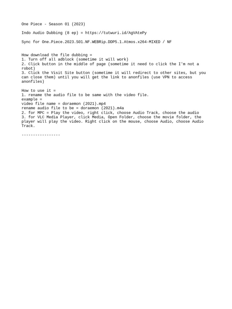 Link Dubbing Serials | PDF