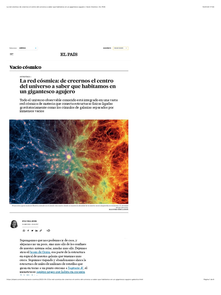 La Red Cósmica: de Creernos El Centro Del Universo A Saber Que ...