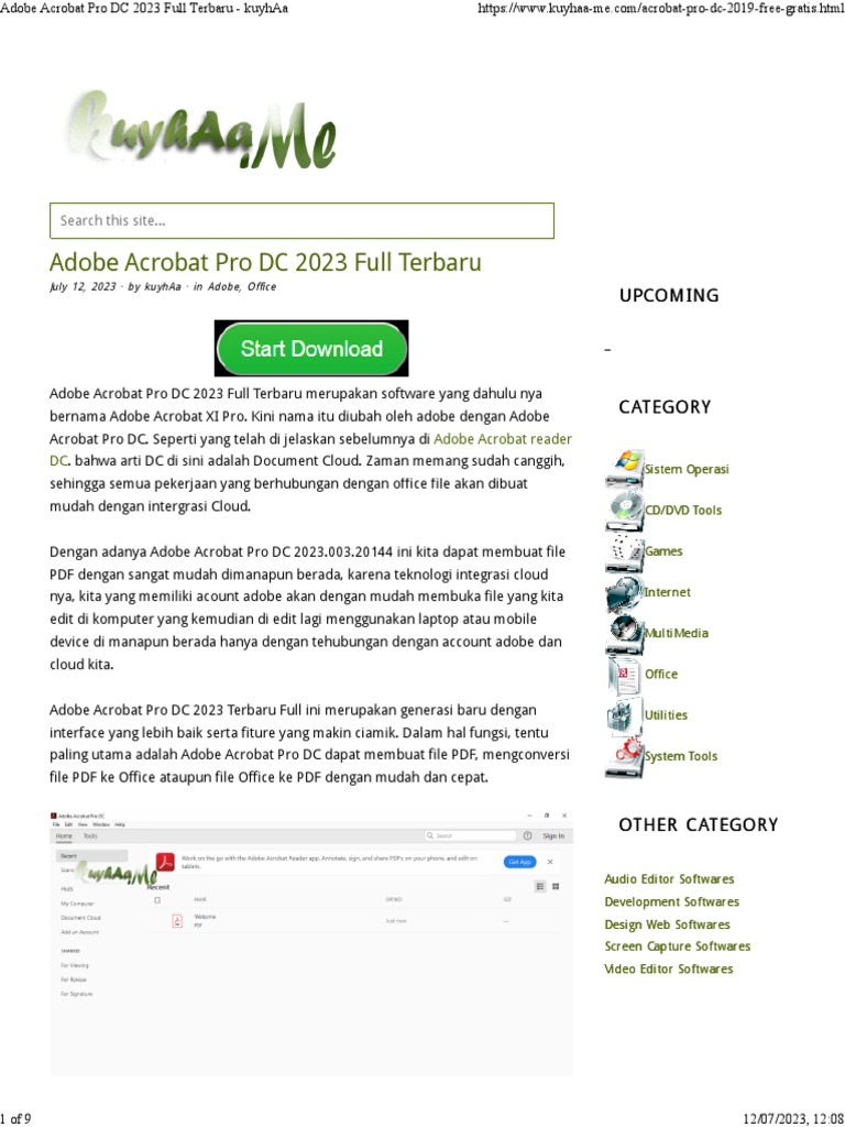 Adobe Acrobat Pro DC 2023 Full Terbaru - Kuyhaa | PDF
