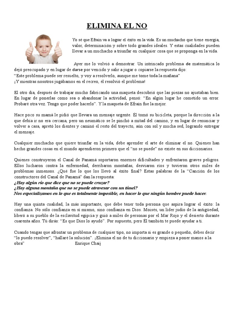 Elimina El No 05 | PDF