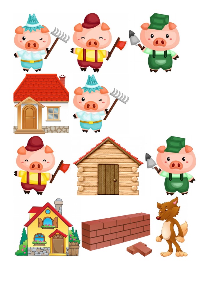Cuento Pictograma Tres Cerditos | PDF