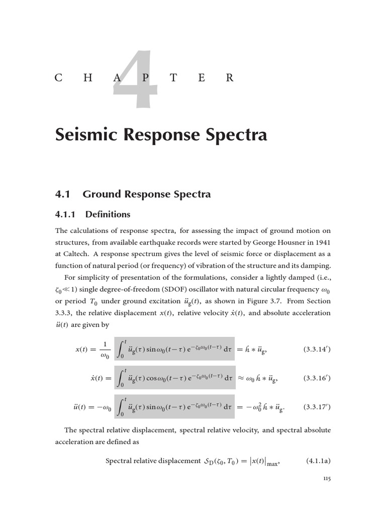 4 - Seismic Response Spectra | PDF | Applied And Interdisciplinary Physics | Physical Phenomena