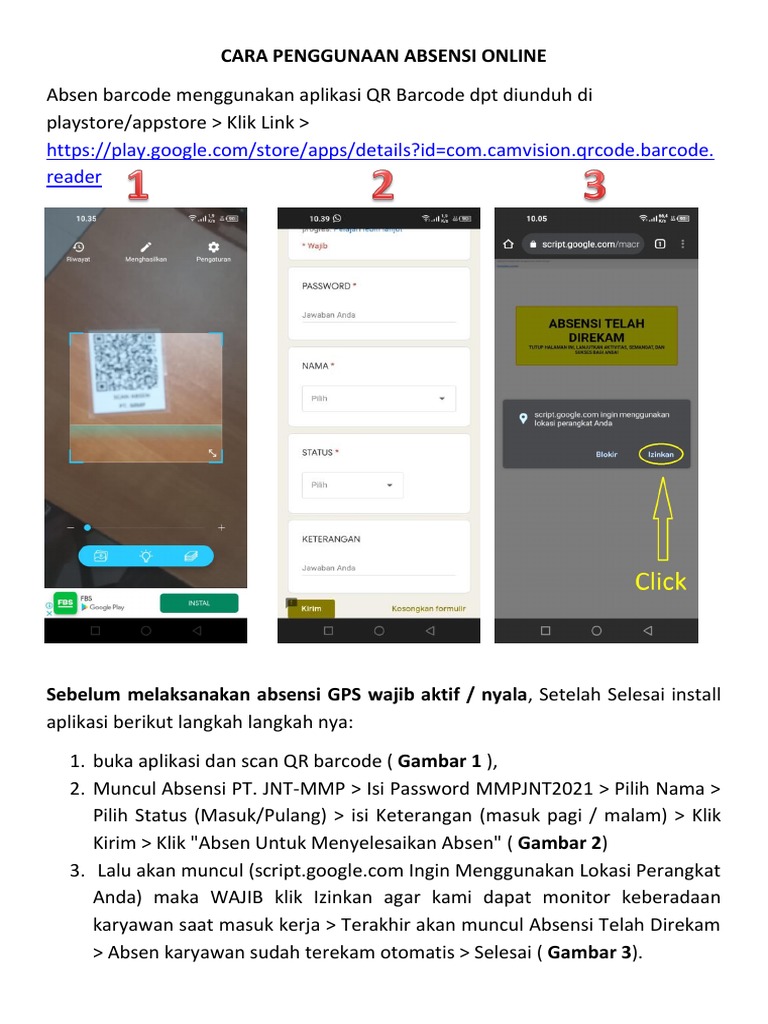 Cara Penggunaan Absensi Online | PDF | Pengelolaan Keuangan & Uang ...
