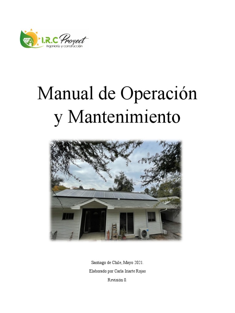 Manual de Operación y Mantenimiento PV | PDF | Fotovoltaica | Tornillo