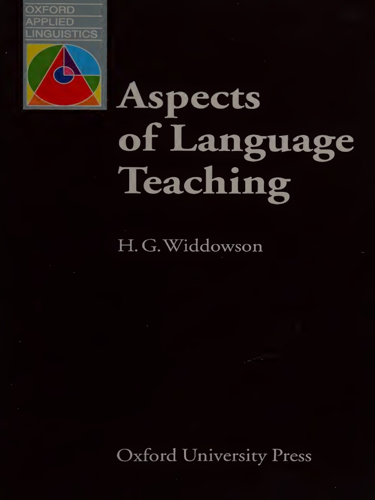 Aspects of Language Teaching: H. G. Widdowson | PDF | Thought | Pedagogy