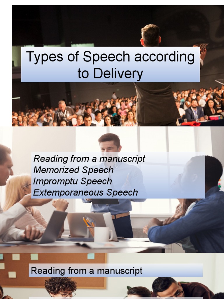 14types of Speech According To Delivery | PDF | Cognition | Cognitive Science