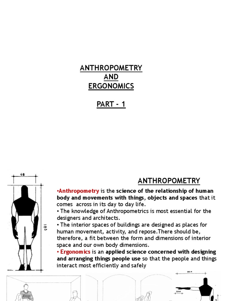 Anthropometry For Interior Design | PDF | Anthropometry | Human Factors ...
