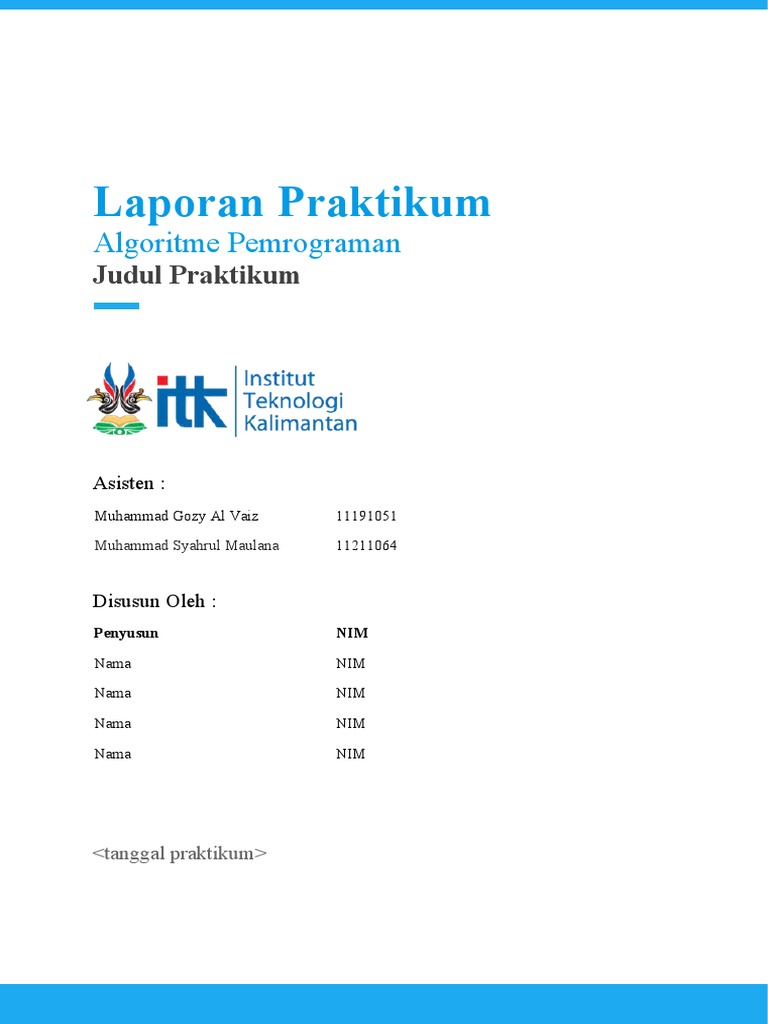 Template Laporan Praktikum Algoritme Pemrograman | PDF