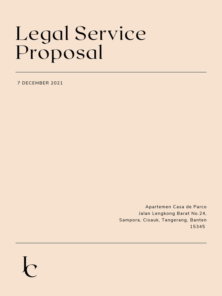 Legal Service Proposal | PDF | Business | Justice