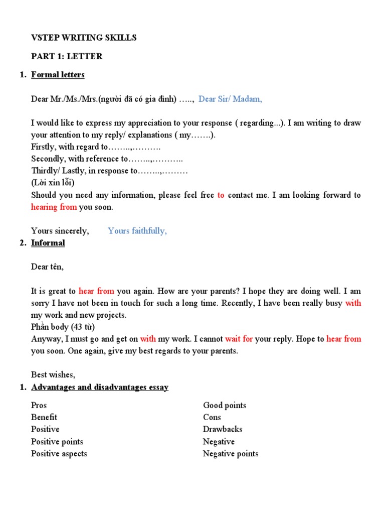 BHM Vstep-Writing-Skills | PDF