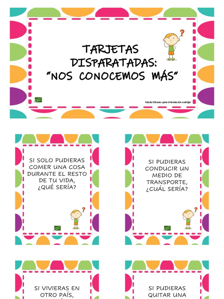 Tarjetas Disparatadas Preguntas | PDF