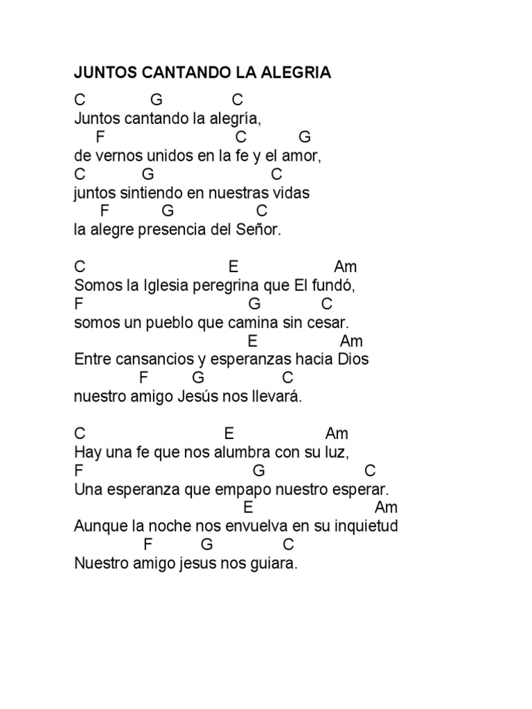 Juntos Cantando La Alegria 2 | PDF