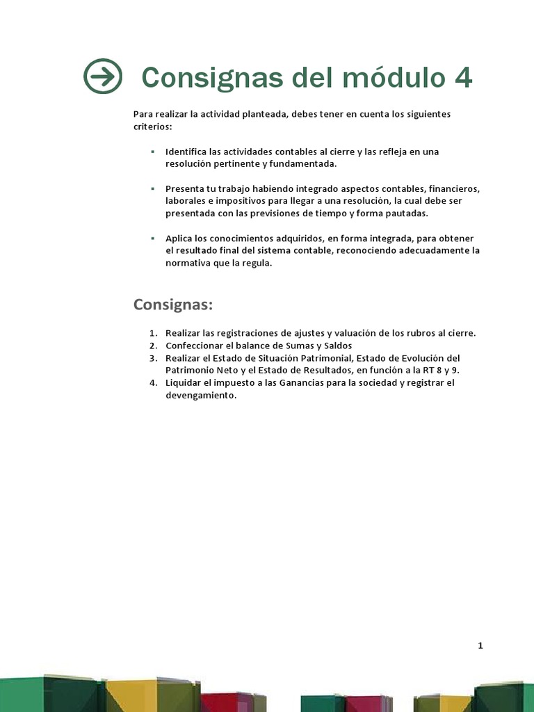 EFIP 1 Módulo de Cursado TP 4 Consignas | PDF