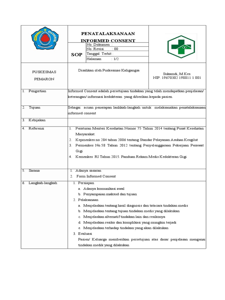 SOP Informed Consent | PDF