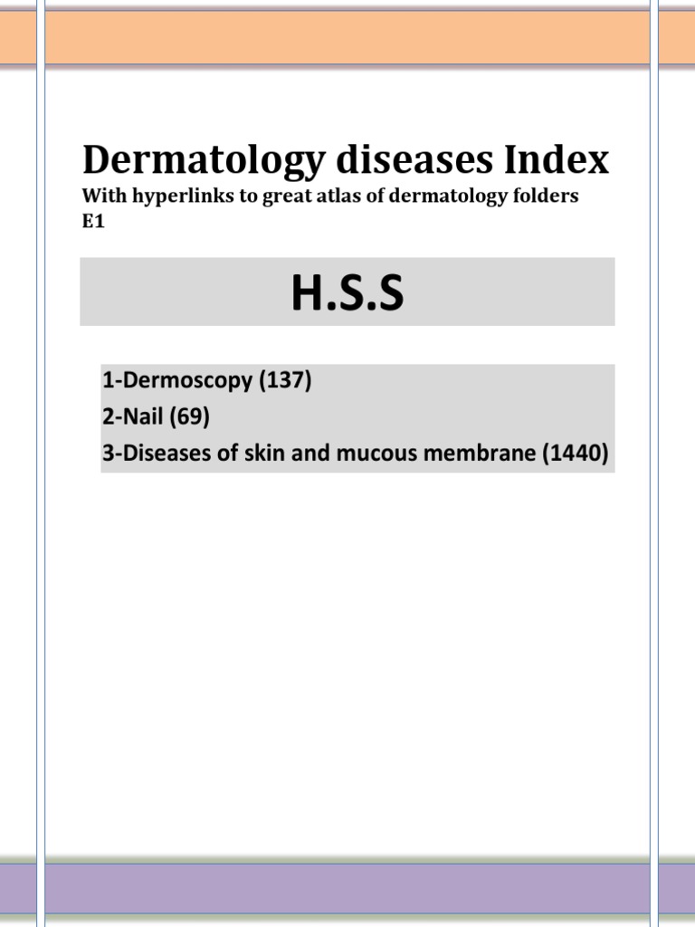 Dermatology Diseases Index & Atlas | PDF | Dermatitis | Lymphoma