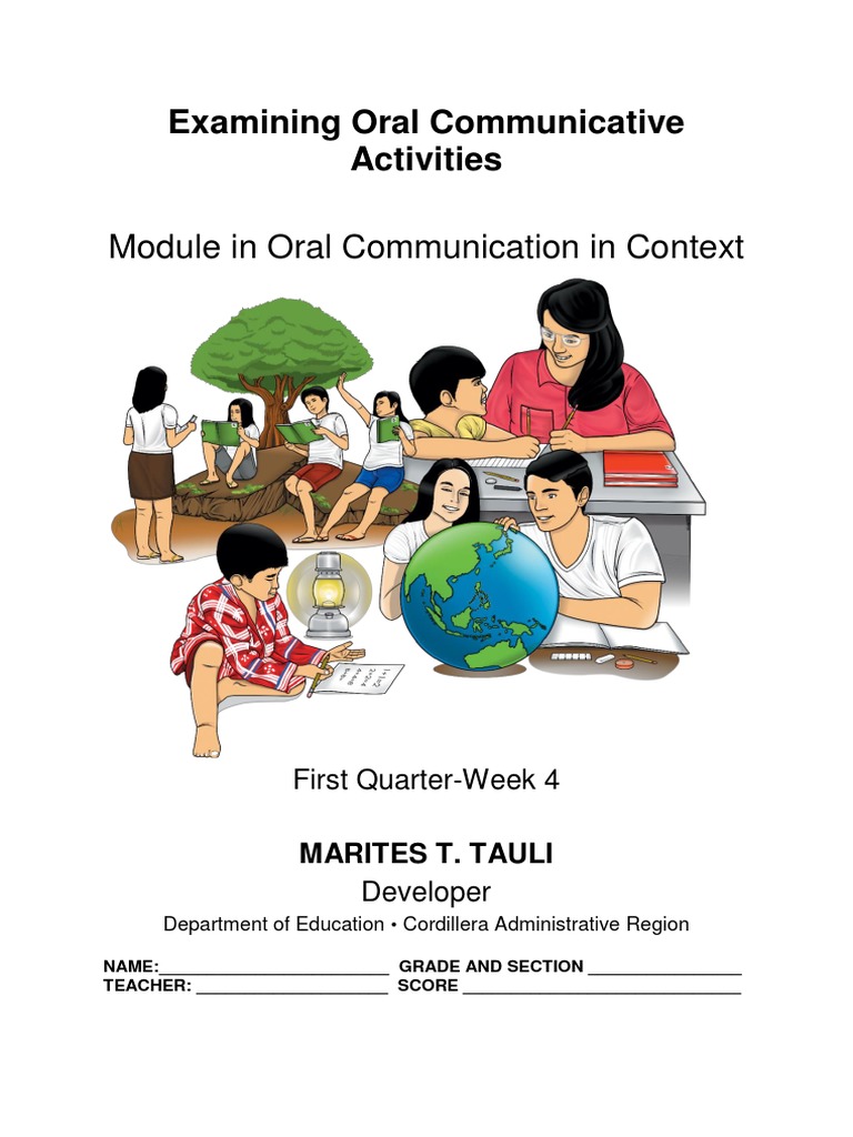 Passed 5203-13-21MELCS Baguio Examining Oral Communicative Activities | PDF | Communication ...