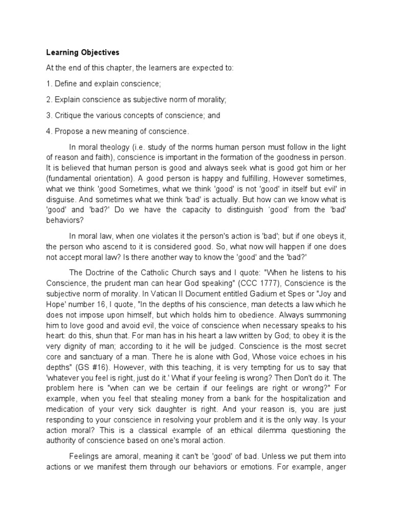 Chapter 4 - Consience | PDF | Id | Conscience