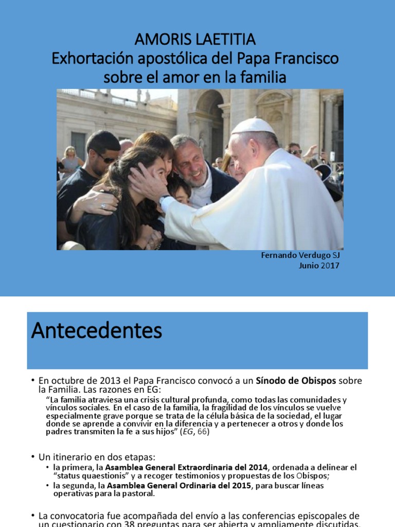 FVerdugo-Presentacion-Amoris-laetitia | PDF | Papa Francisco | Iglesia Católica