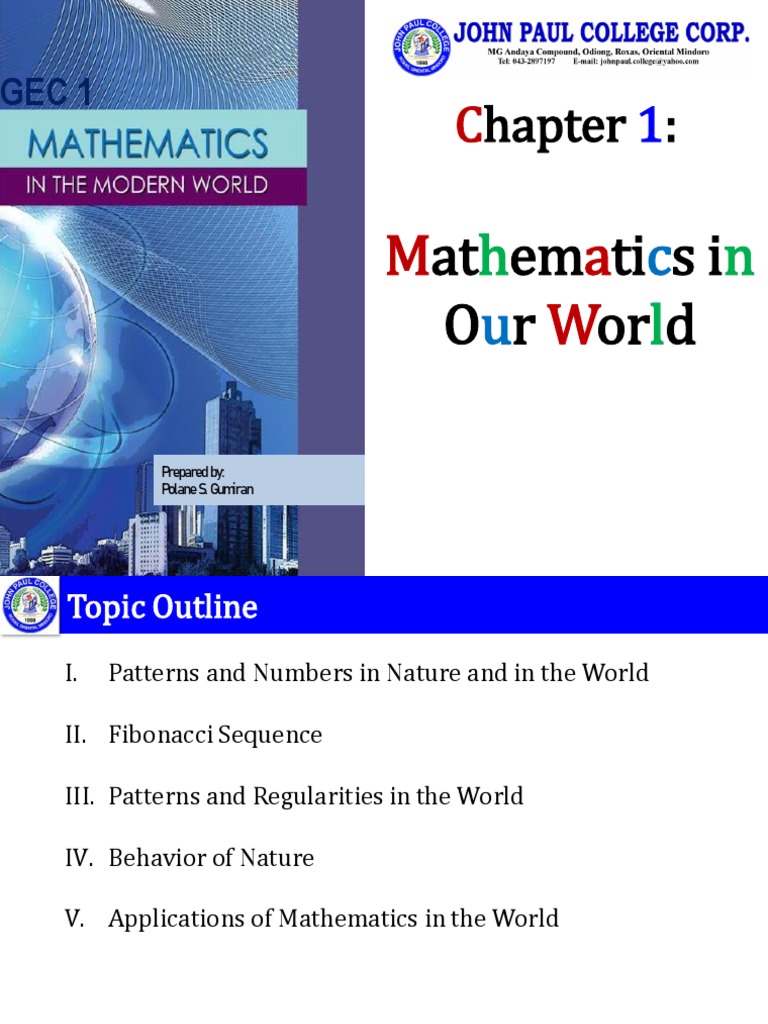 Chapter 1 | PDF | Pattern | Mathematics