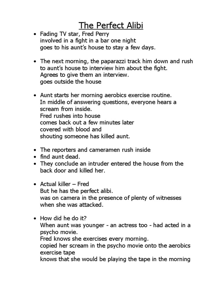 1g The Perfect Alibi | PDF