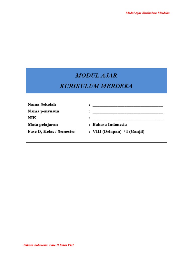 Modul Ajar BAB 1 | PDF