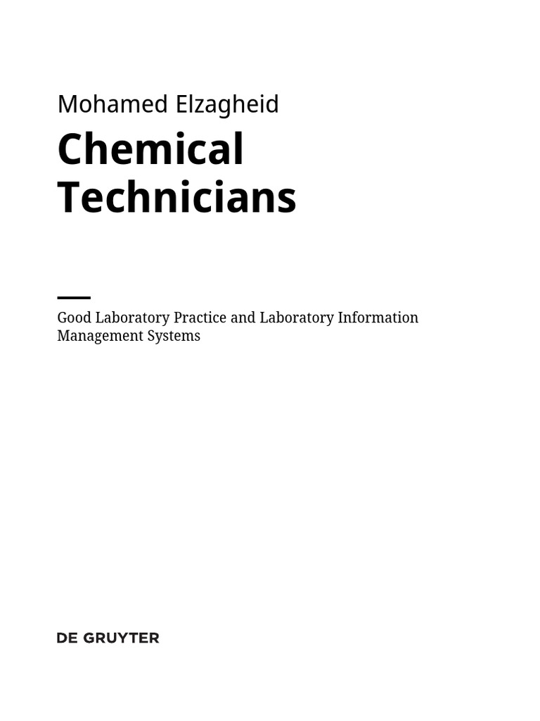 GLP and LIMS for Chemical Technicians | PDF | Laboratories | Physical ...