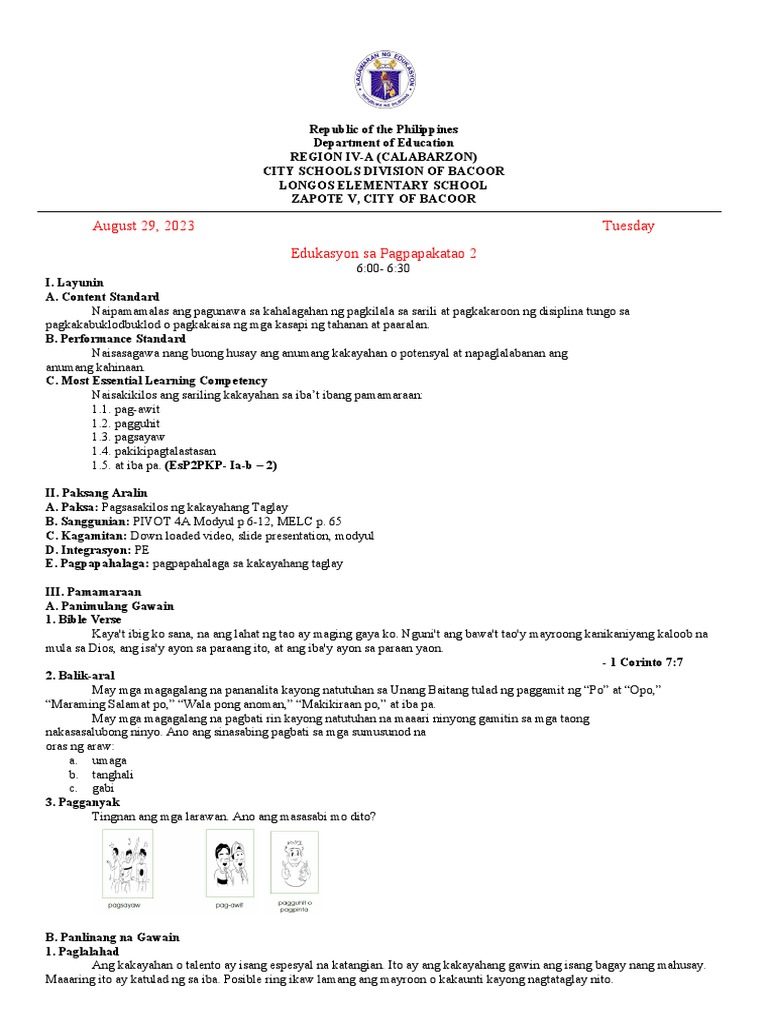 DLP Q1 Week 1 DAY 1 | PDF DLP Q1 Week 1 DAY 1 | PDF