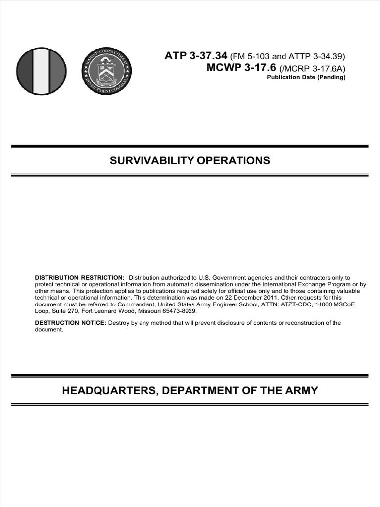 ATP-3-37.34 Survivability Operations | PDF | United States Marine Corps ... ATP-3-37.34 Survivability Operations | PDF | United States Marine Corps ...