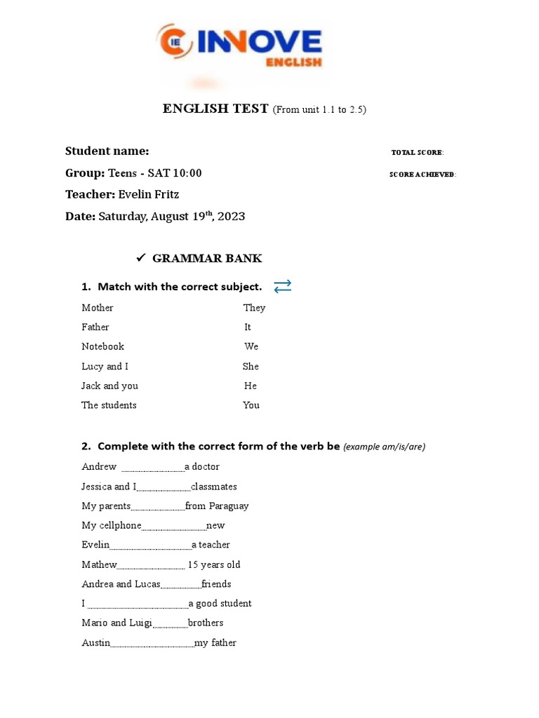 English General Test | PDF