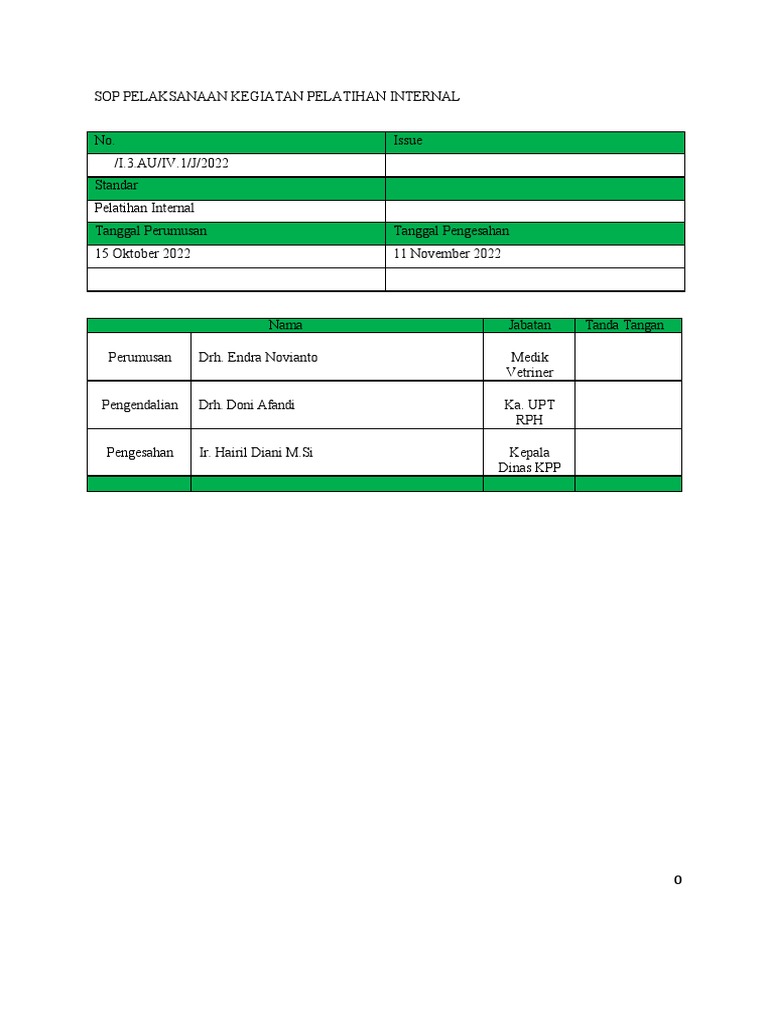 SOP Pelatihan Halal RPH Lumajang | PDF | Bisnis