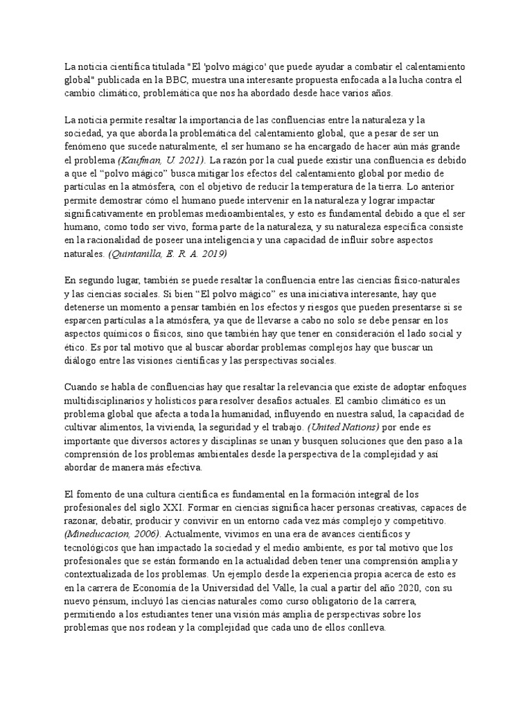 Reflexión Final Confluencias | PDF