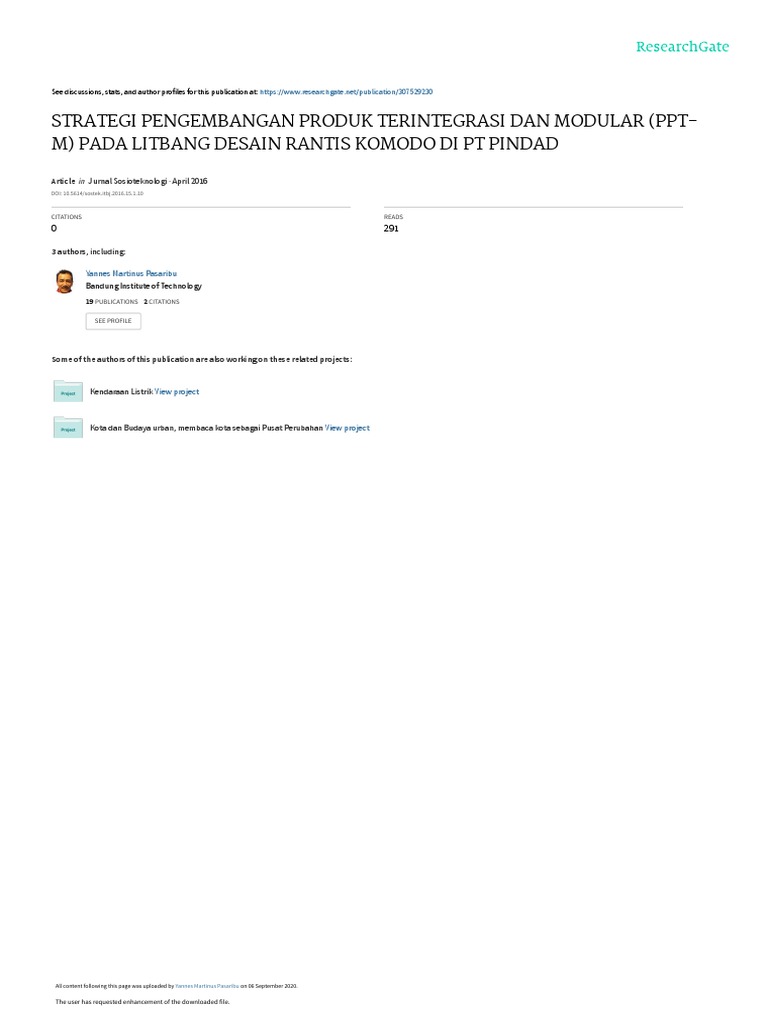 Strategi Pengembangan Produk Terintegrasi Dan Modu | PDF