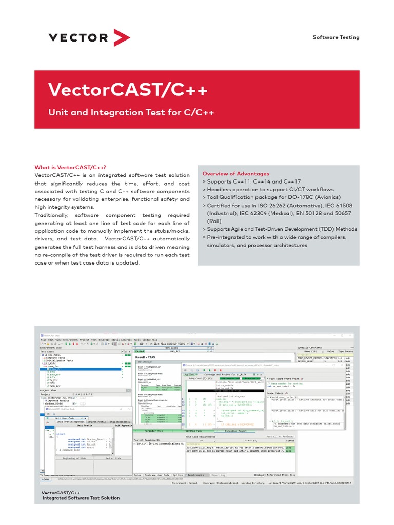 VectorCAST C Factsheet en | PDF