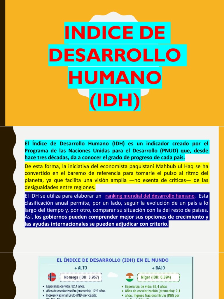 Indice de Desarrollo Humano en PDF | PDF