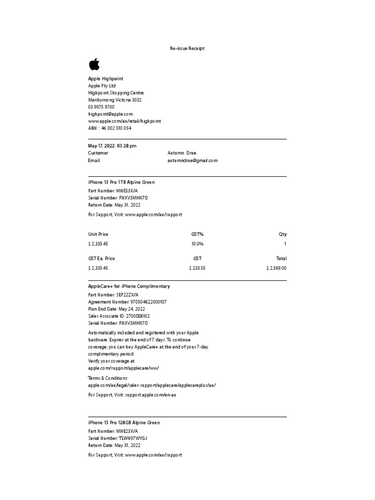 Emailreceipt 20220517R5041000285 | PDF