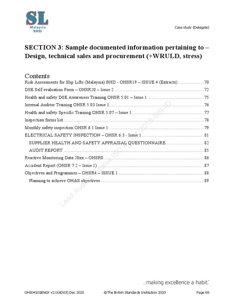 04.3 Case Study (Delegate) - OHS04101ENGX - v2 (AD03) - Dec2020 | PDF | Safety