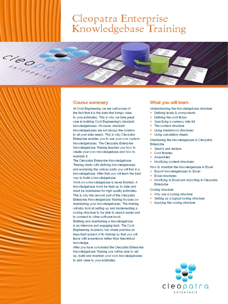 08 Cleopatra Enterprise Knowledgebase Maintenance Training | PDF | Computer Programming ...