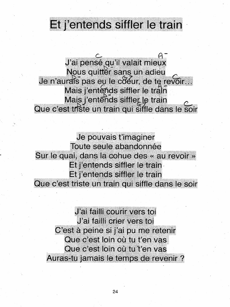 Et J'entends Siffler Le Train | PDF