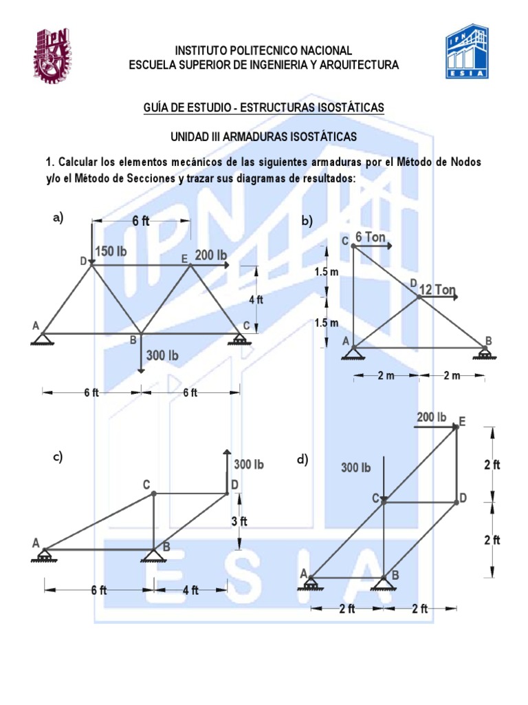 GUÍA ISOSTÁTICAS 2023 MODIFICADA Final | PDF | Viga (Estructura) | Mecánica de sólidos