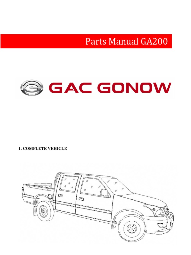 Ga200 4wd Parts Manual | PDF | Manual Transmission | Axle
