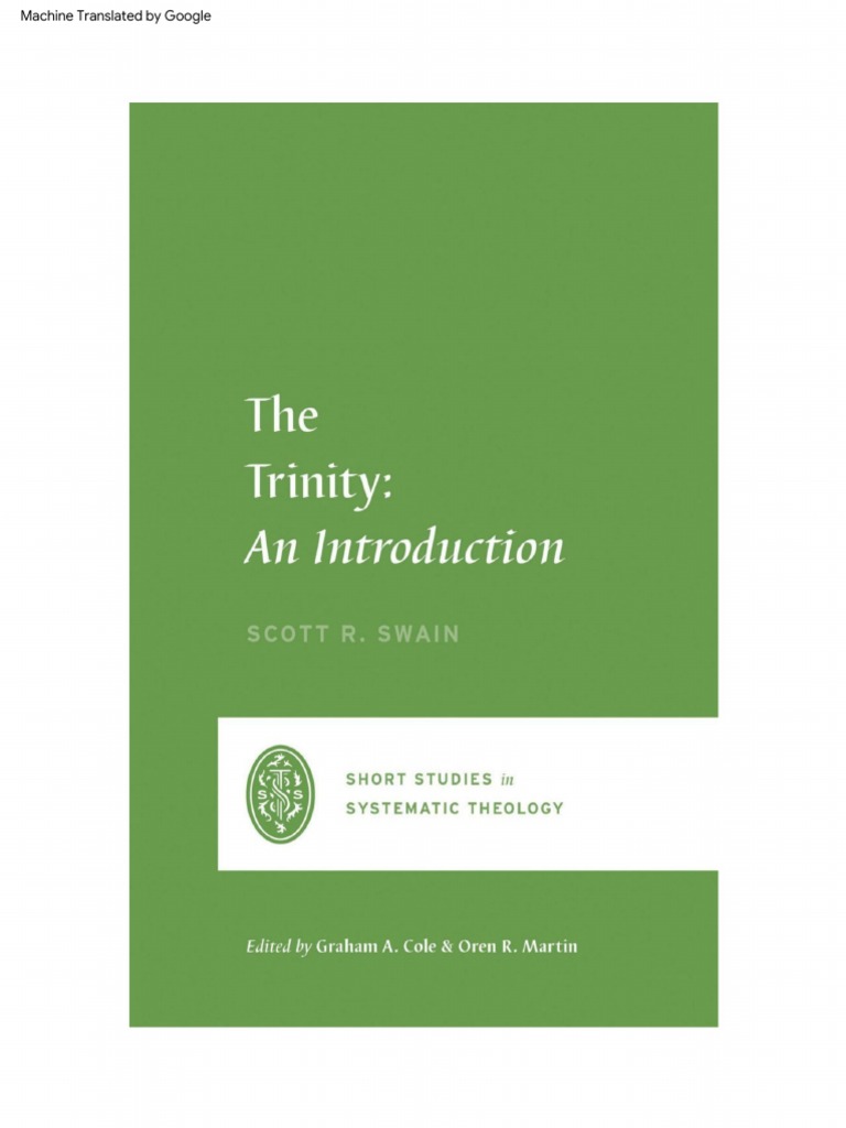 The Trinity An Introduction | PDF | Trinidad | Teología