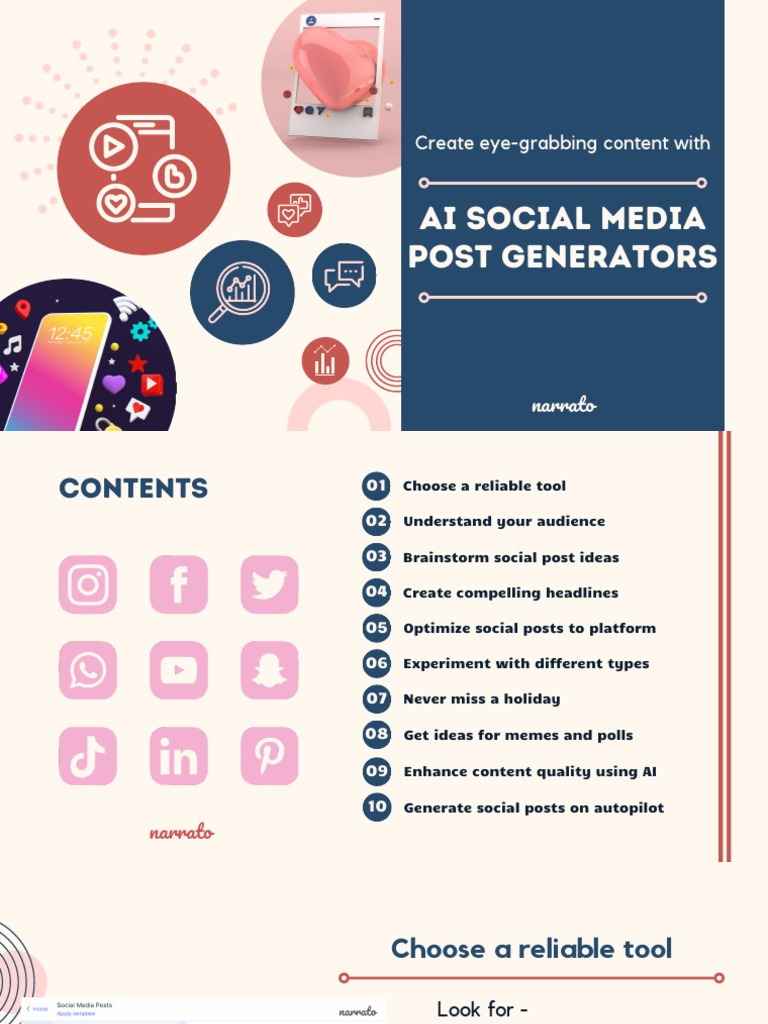 How To Use AI Social Media Post Generators To Create Eye-Grabbing Content | PDF | Games ...