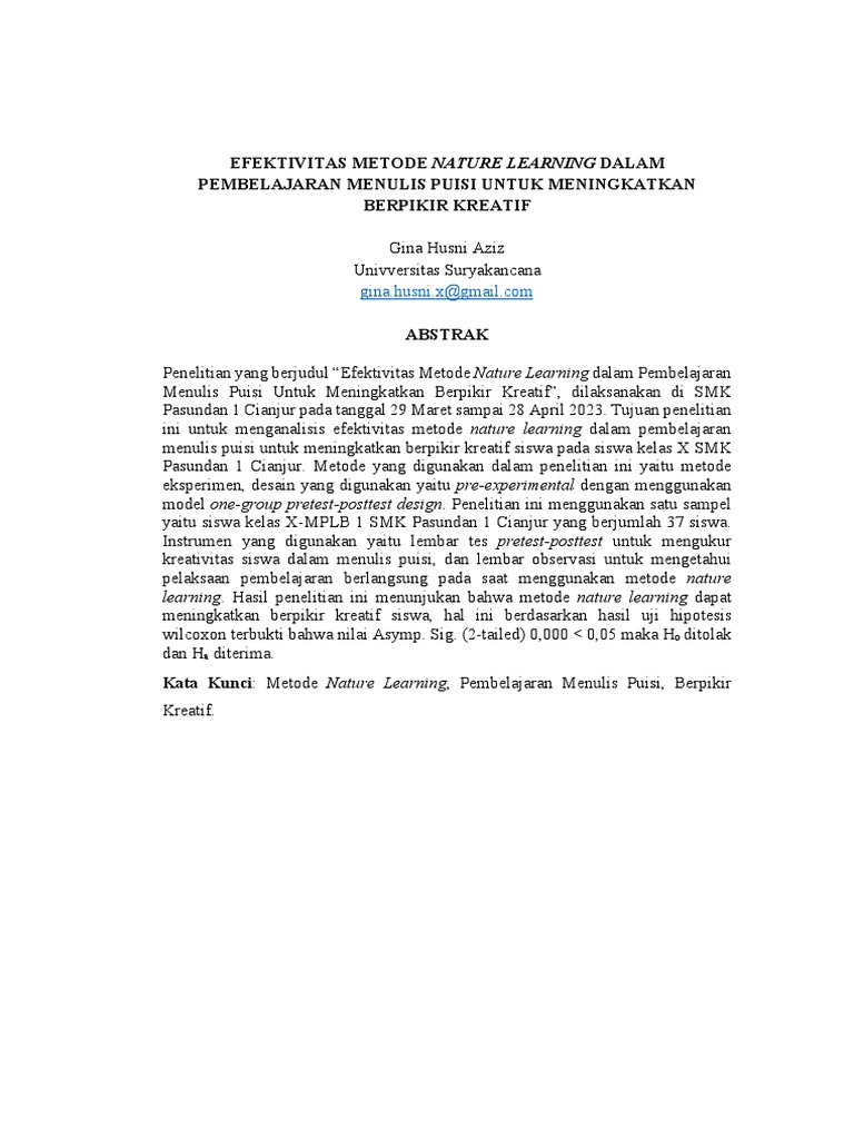 Artikel Skripsi | PDF | Sains & Matematika